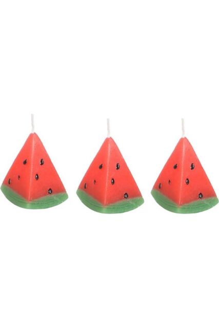 Watermelon Shaped Candle (Pack of 3) by Debenhams | ufurnish.com