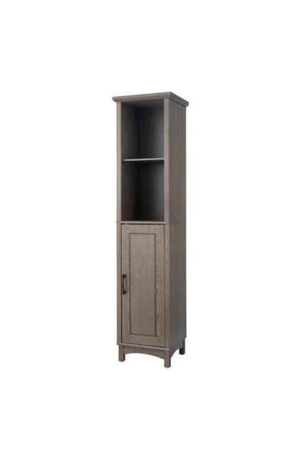 Russell Wooden Bathroom Linen Tower Storage Cabinet by Debenhams ...