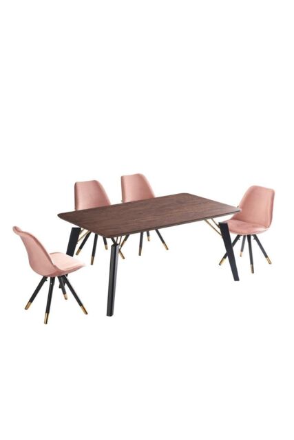'Sofia Cosmo' LUX Dining Set with a Table & Chairs Set of 4 by Debenhams | ufurnish.com
