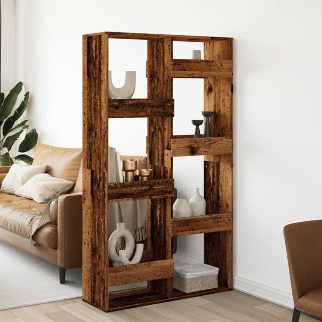 Room Divider Old Wood 100x33x175 cm Engineered Wood by Debenhams ...