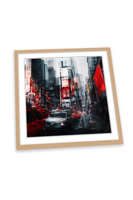 CanvasGeeks Urban Jungle Times Square New York City Abstract Framed Art ...