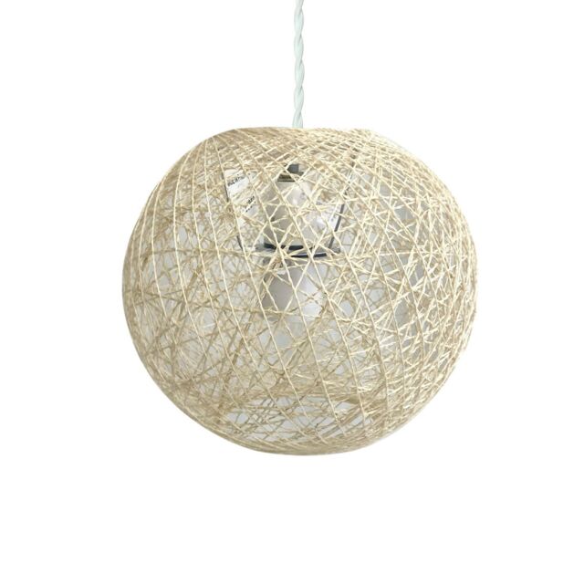 "Abaca - Natural 8"" Globe Ceiling Light Shade" by Debenhams | ufurnish.com