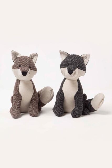 Homescapes Fox Door Stop - Set of 2 - Animal Door Stops in Brown by ...