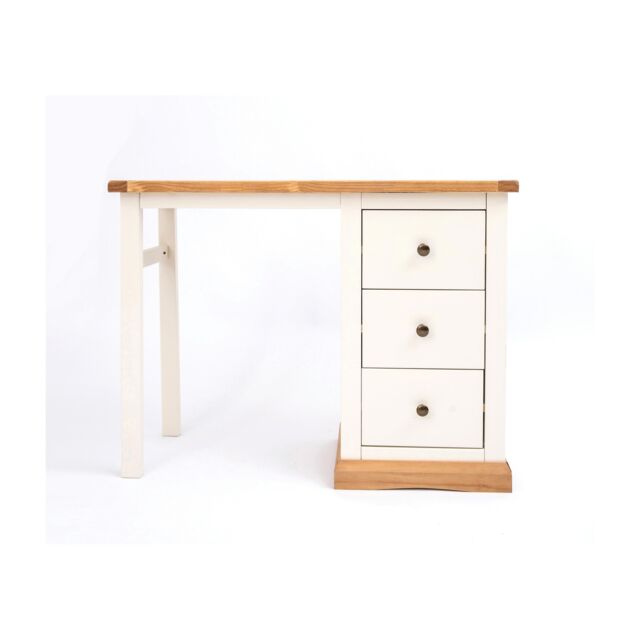 Cabinet Bits Trevi 3 Drawer Desk - Dressing Table Brass Knob in Off ...