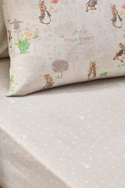 Peter Rabbit™ Classic Spotted Printed Cotton Fitted Sheet by Debenhams ...