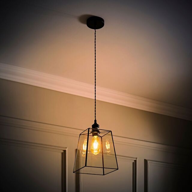 Susie Glass Lantern Lamp Shade Drop Ceiling Pendant Light with Bulb by ...