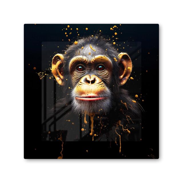 Splashart Cheeky Chimp Face HD Metal Print by Debenhams | ufurnish.com