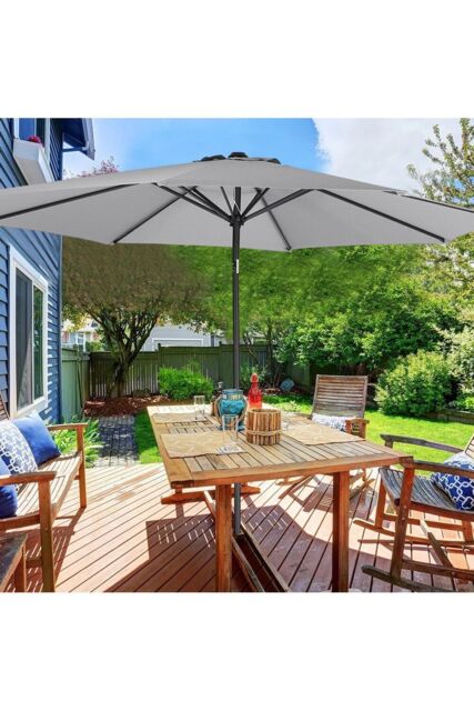 3M Large Rotating Patio Parasol with Cross Base by Debenhams | ufurnish.com