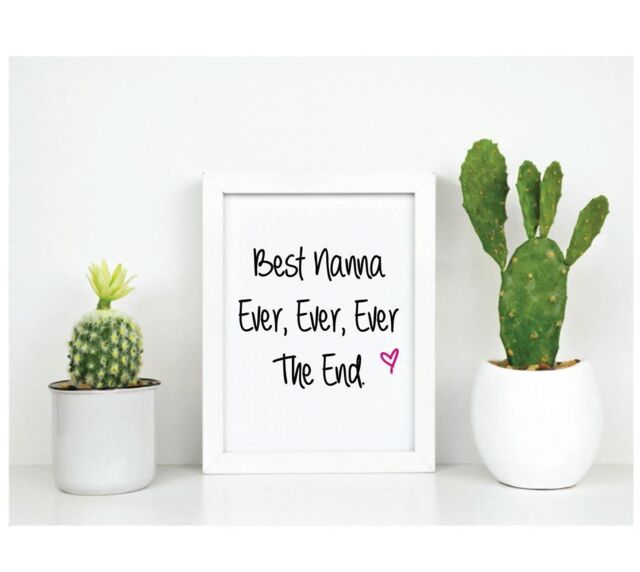 Best Nanna Ever Ever Ever The End Inspirational Quote in Frame by ...