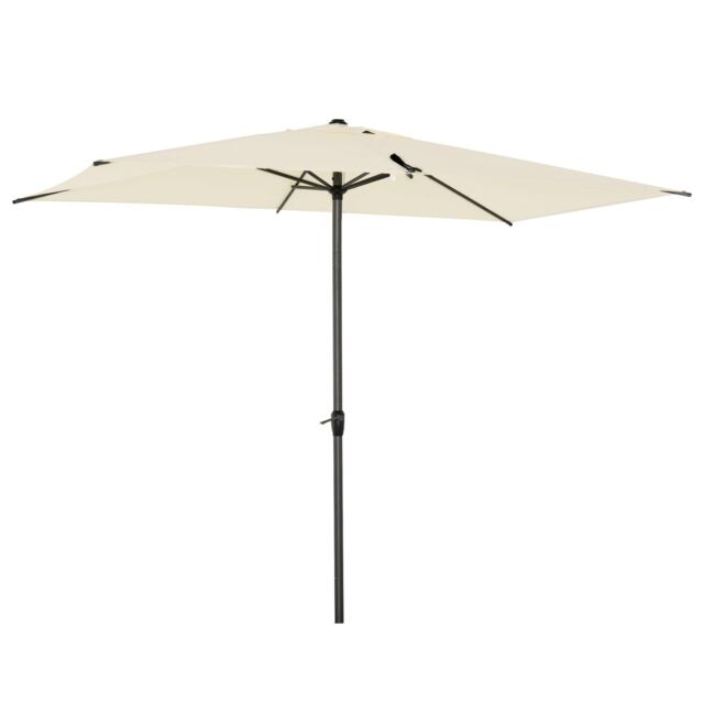 2.58m Aluminium Garden Parasol Sun Umbrella Angled Canopy by Debenhams ...