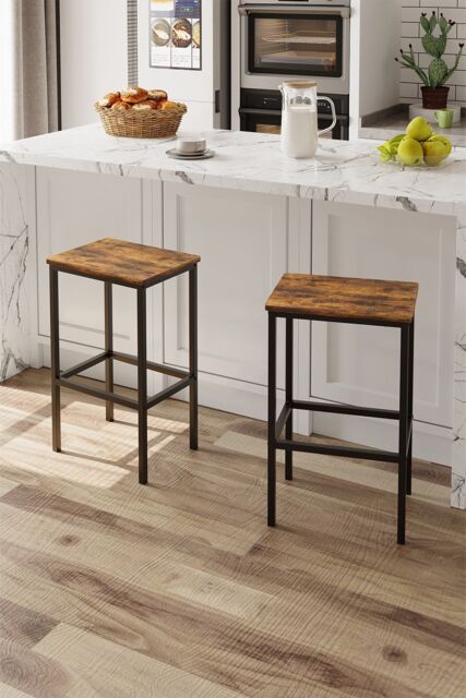Set of 2 Bar Stools with Footrest by Debenhams | ufurnish.com