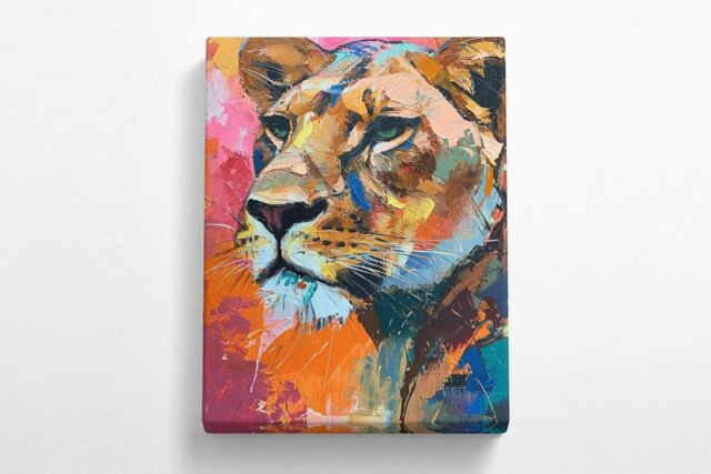Paint Lioness Canvas Print by Debenhams | ufurnish.com