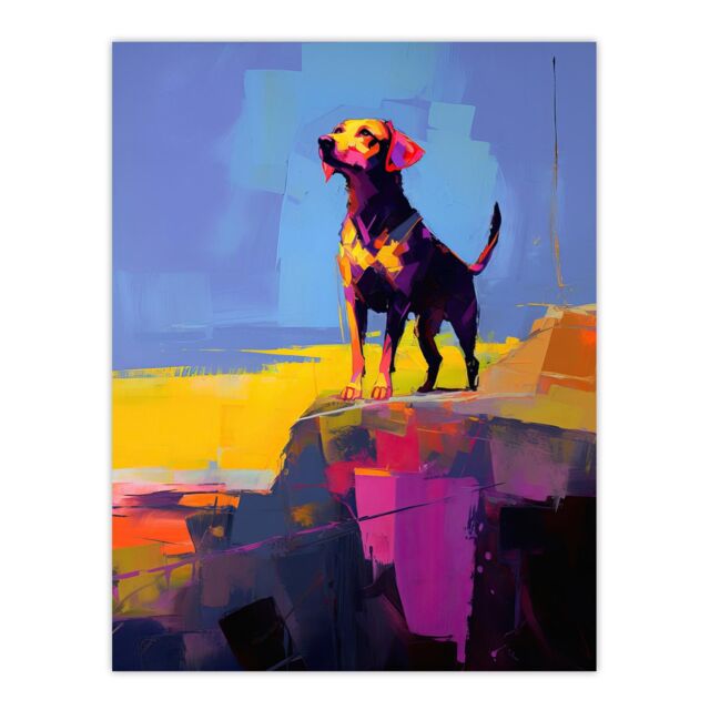 "Wee Blue Coo Wall Art Print Sunset Strolls of a Labrador Vibrant ...