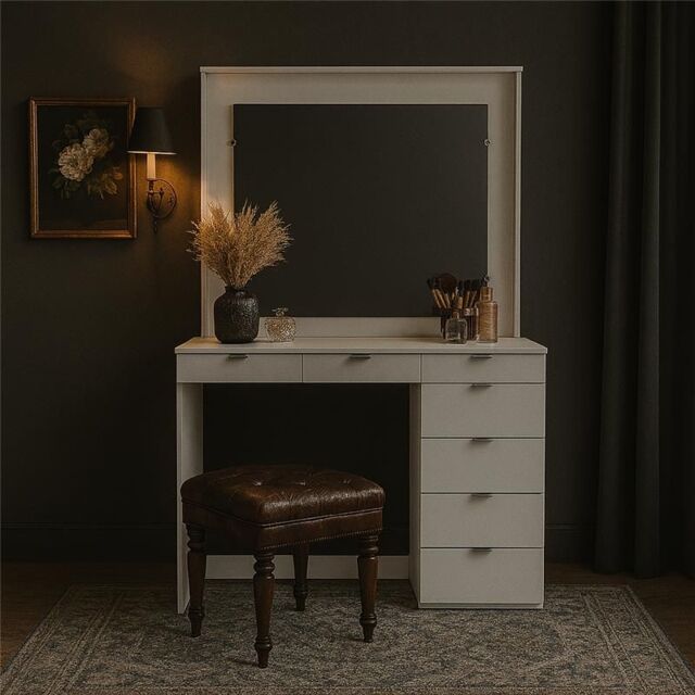 Birlea 7 Drawer Dressing Table White by Debenhams | ufurnish.com