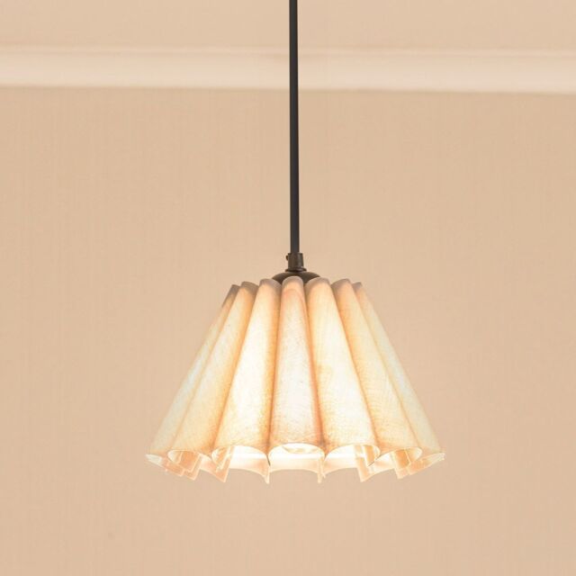 Lauren Fabric Pleated Scallop Edge Tapered Lamp Shade with LED Bulb by ...