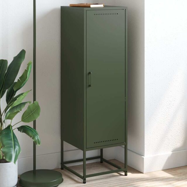 Highboard Olive Green 36x39x123 cm Steel by Debenhams | ufurnish.com