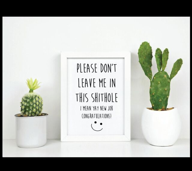 Please Don't Leave Me In This Sh*t Hole I mean Yay Congratulations New ...