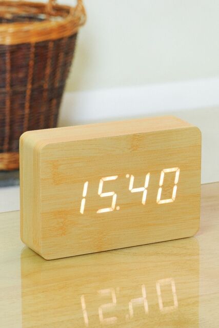 Brick Click Clock Beech with White LED by Debenhams | ufurnish.com