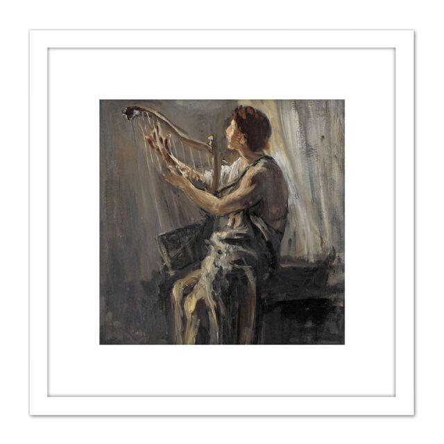 Artery8 Israels David Harp Portrait Painting 8X8 Inch Square Wooden ...