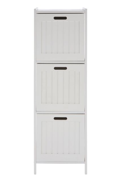 Elegant 3 Drawer Rustic Bathroom Shelf Unit, Ample Storage Standing ...