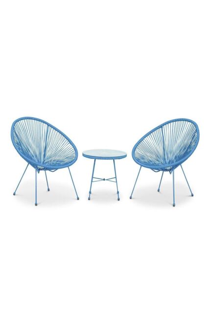 Monaco 3pc Egg Chair Bistro Set by Debenhams | ufurnish.com