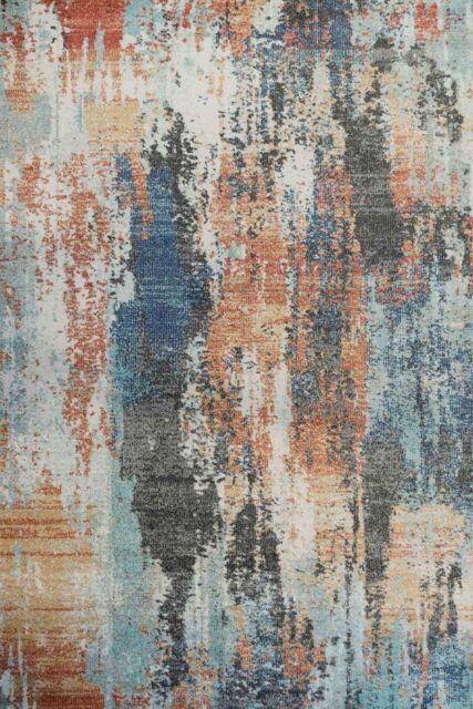 Multicoloured Soft Abstract Distressed Fireside Area Rug by Debenhams ...