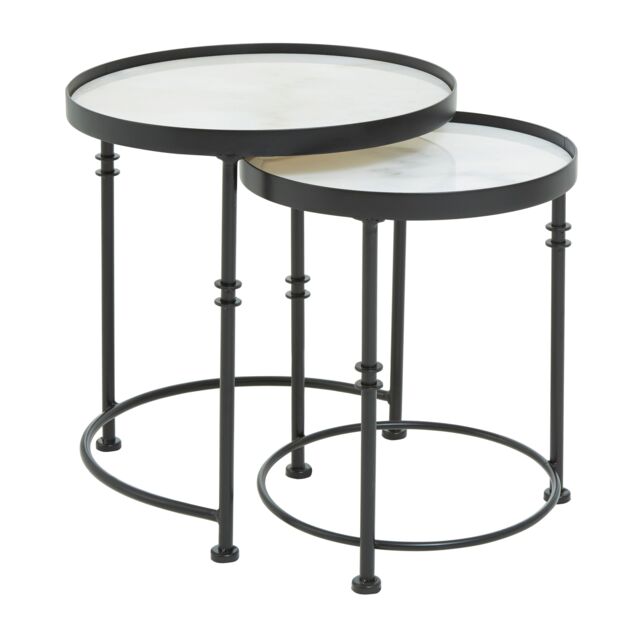 Arcana Set Of 2 Round Side Tables by Debenhams | uFurnish.com