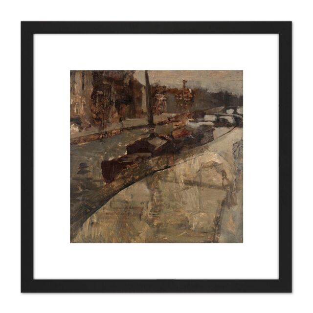 Breitner Prinsengracht Amsterdam Canal Painting 8X8 Inch Square Wooden Framed Wall Art Print ...