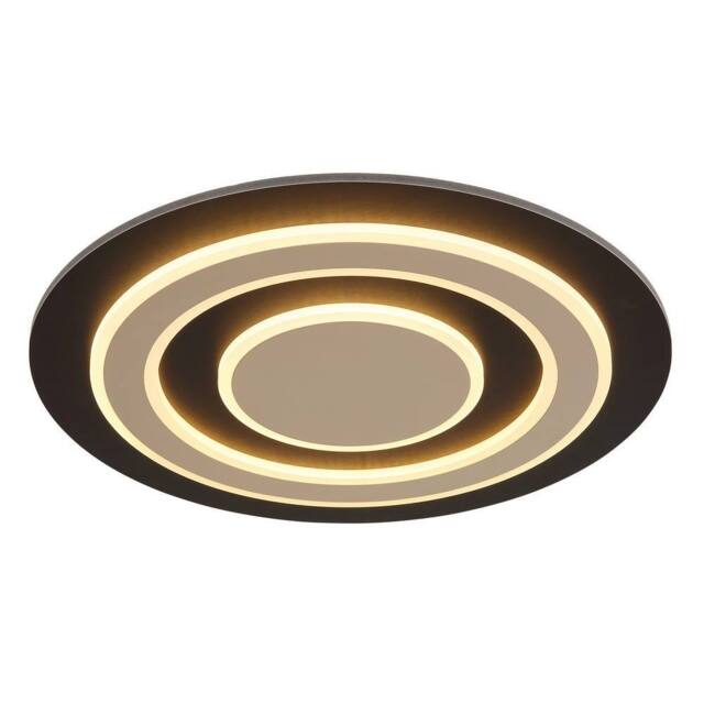Netlighting Jayden 48cm Semi Flush Ceiling Light Matt Black LED 3000K ...