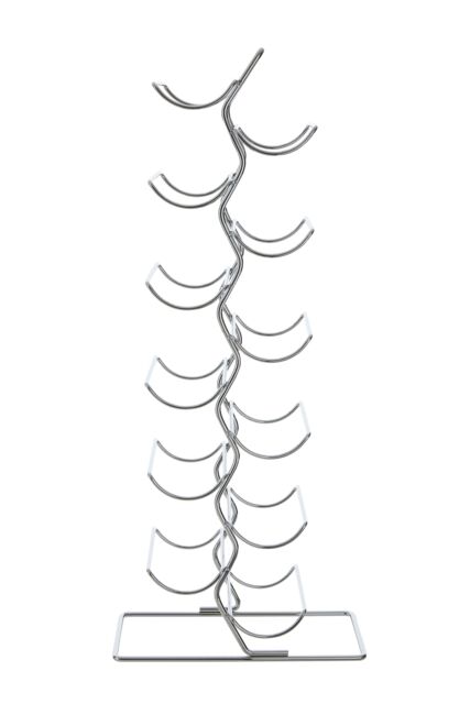 12 Bottle Chrome Wine Rack, Stylish And Durable Metal Rack For Storing ...