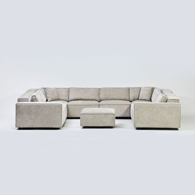 Ava Corner Sofa in Brooklyn Quill by Debenhams | ufurnish.com