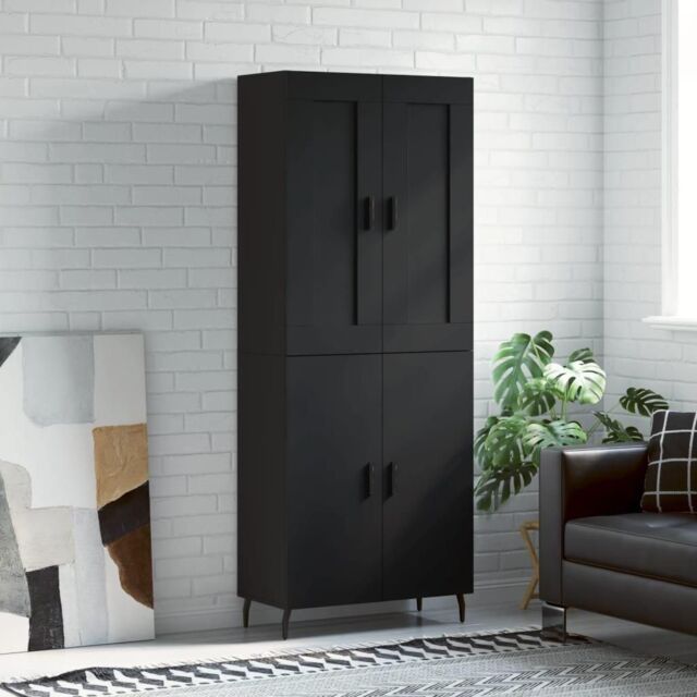 Highboard Black 69.5x34x180 cm Engineered Wood by Debenhams | ufurnish.com