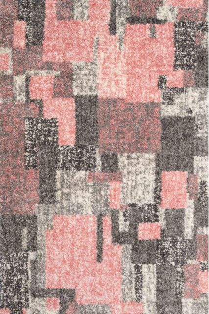 Soft Shaggy Rugs Deep Pile Fluffy Pink Patchwork Bedroom Carpet Mat by ...