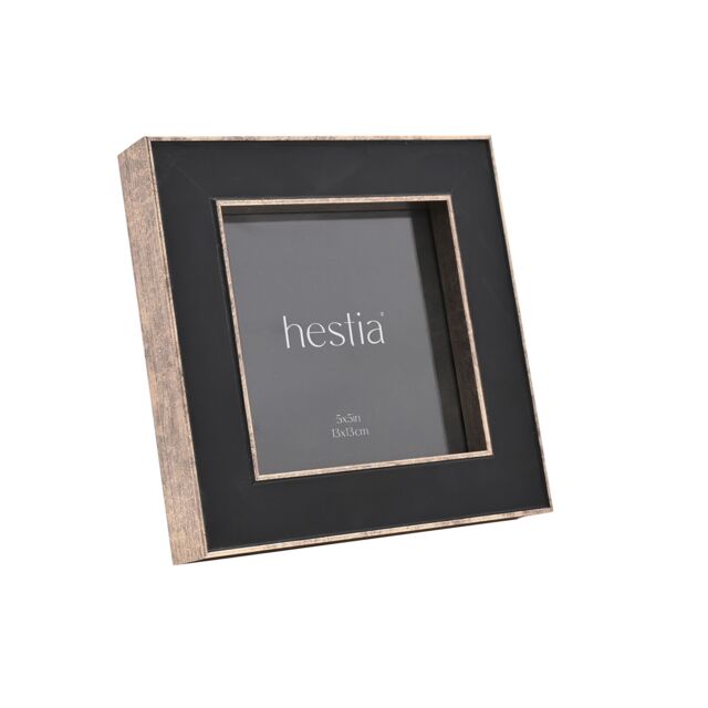 "Hestia Black Box Frame With Gold Edge - 5"" x 5""" by Debenhams ...