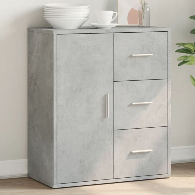 Sideboard Concrete Grey 60x31x70 cm Engineered Wood by Debenhams ...