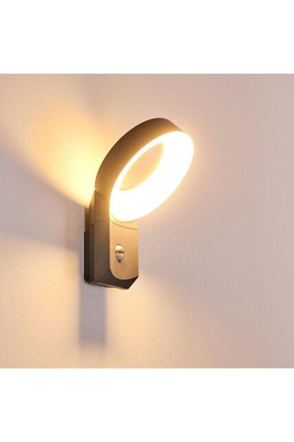 'Thea' Dark Grey Halo LED Outdoor Motion Sensor Wall Light by Debenhams ...