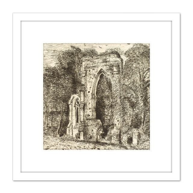 Artery8 David Lucas Netley Abbey 1826 Painting 8X8 Inch Square Wooden ...