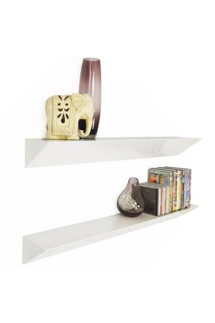 'Wedge' - Wall Mounted 3ft 90cm Floating Chunky Shelves - Pack Of 2 ...