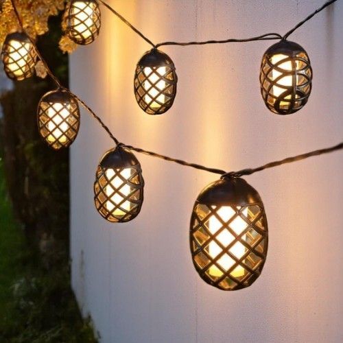 10 Pack Solar Flame Flickering String Lights by Debenhams | ufurnish.com