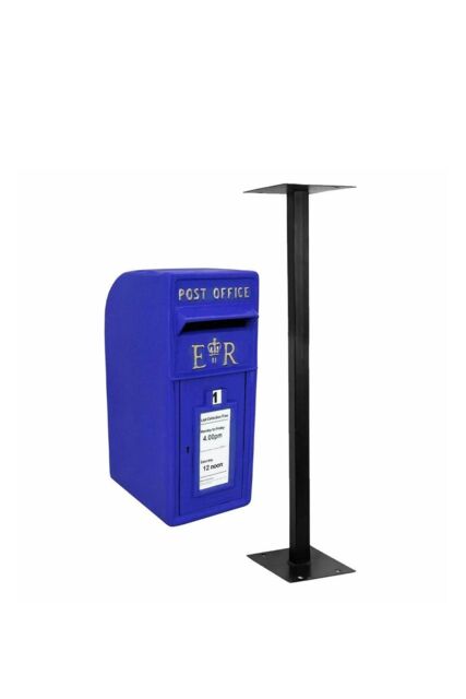 Blue Scottish Post Box with Stand by Debenhams | ufurnish.com