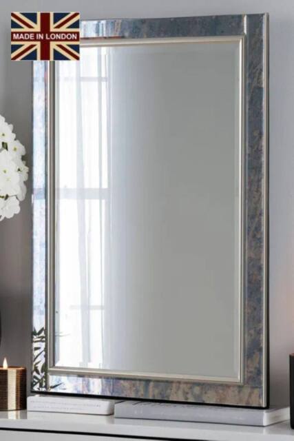 Yearn Mirrors Antique Mottled Lunar Wall Mirror Bevelled in Metallic ...