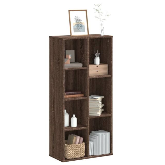Berkfield Home Bookcase Brown Oak 50x25x105 cm Engineered Wood - Size ...
