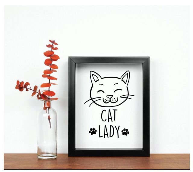 Cat Lady Inspirational Quote in Frame by Debenhams | ufurnish.com