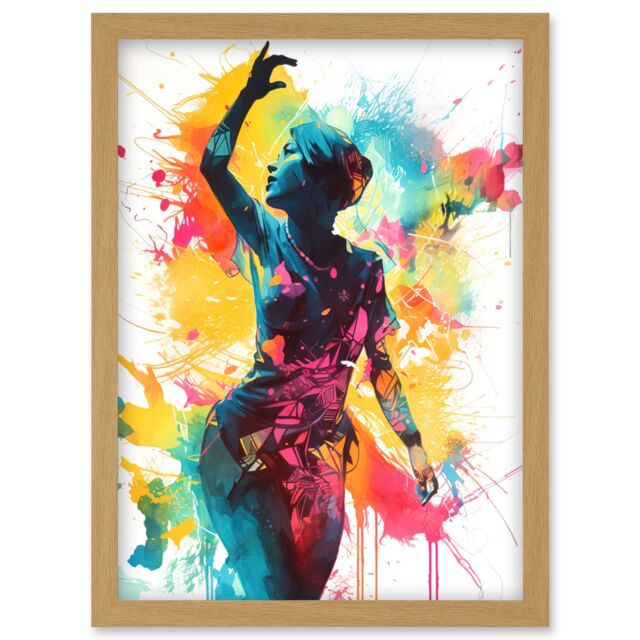 Artery8 Holi Festival of Colour Woman Dancing to Music Modern Paint ...