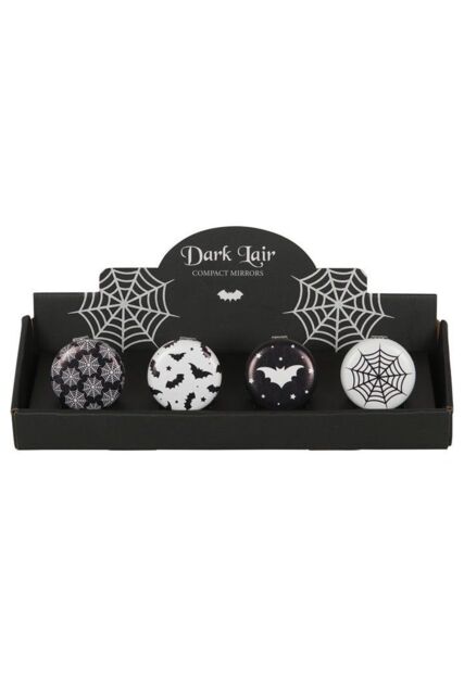 Set of 12 Bat and Spiderweb Compact Mirrors by Debenhams | ufurnish.com
