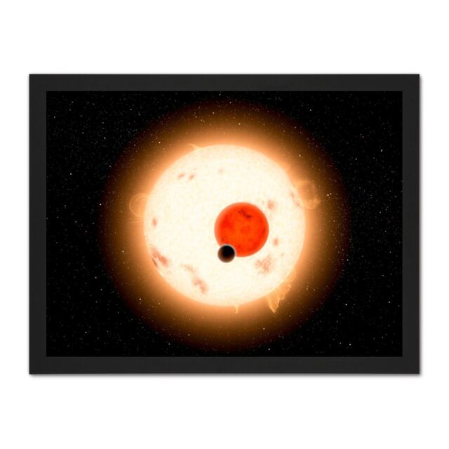 Wall Art Print Space NASA Planet Kepler-16 Red Dwarf Star Large Framed ...