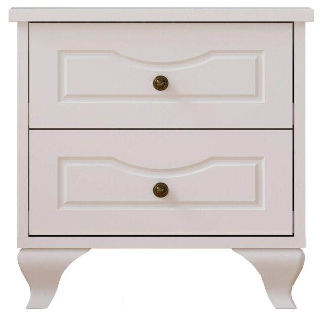 CHLO 2 Drawer White Bedside Table by Debenhams | ufurnish.com