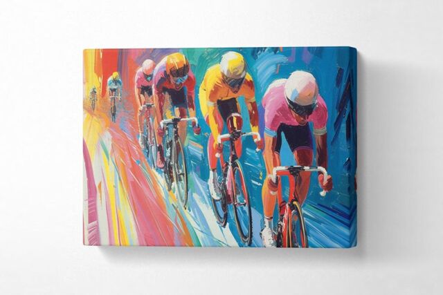 Bold Cyclists Canvas Print by Debenhams | ufurnish.com
