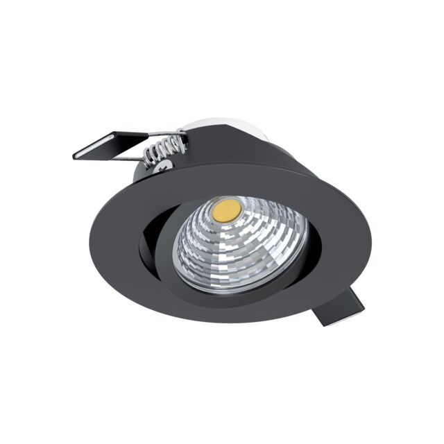 Loops Wall / Ceiling Flush Downlight Black Aluminium 6W Built in LED ...