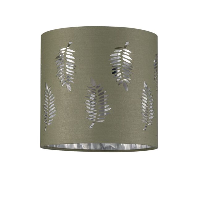 First Choice Lighting Fern - Sage Green Cut Out 15.5cm Table Lamp Shade ...